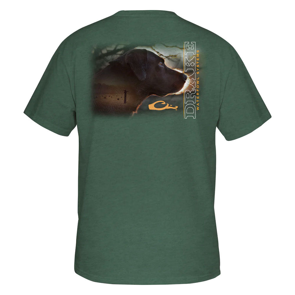 Drake Early Riser Lab T-Shirt- Dark Ivy Heather – 264 Shoes and Apparel