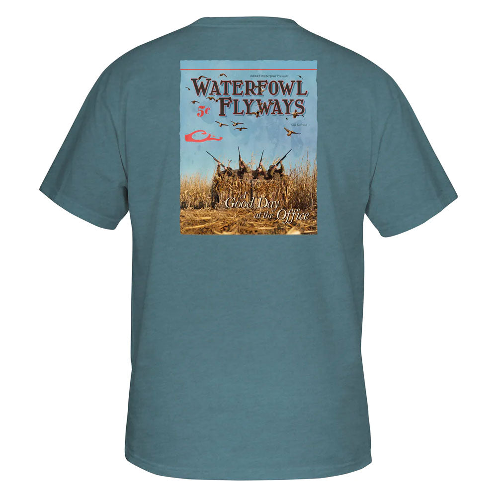 Drake 4 Man Cover T-Shirt- Smoke Blue Heather – 264 Shoes and Apparel